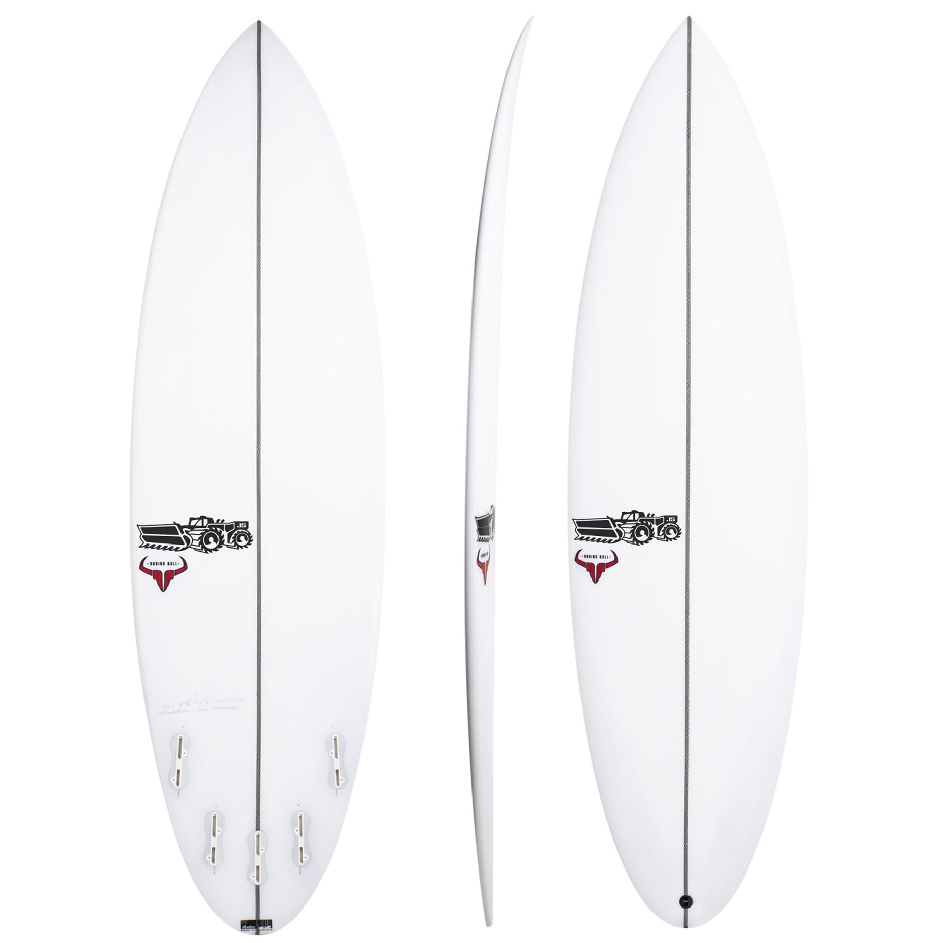 Raging Bull 6'2" x 19 7/8" X 2 13/16" - 36.20L, Round, 5x FCS 2 Fin Bo ...
