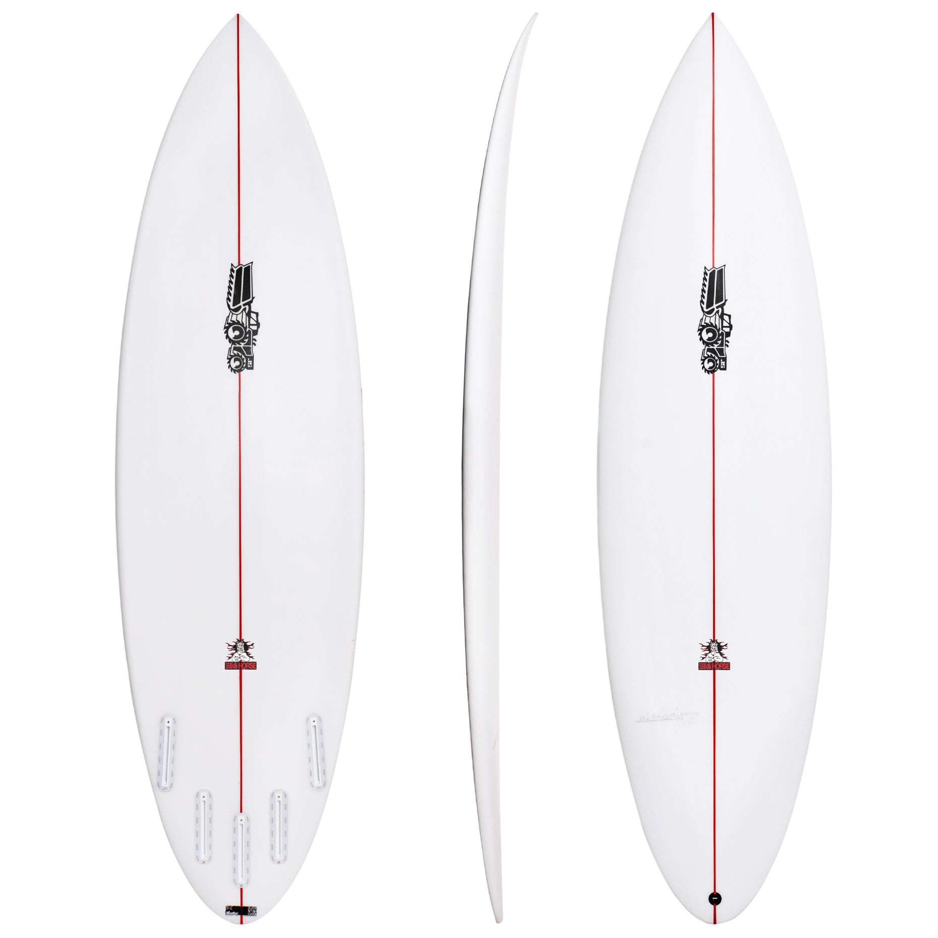 Big Horse 6'10" x 19 3/4" X 3" - 40.60L, Round, 5x Futures Fin Boxes ...