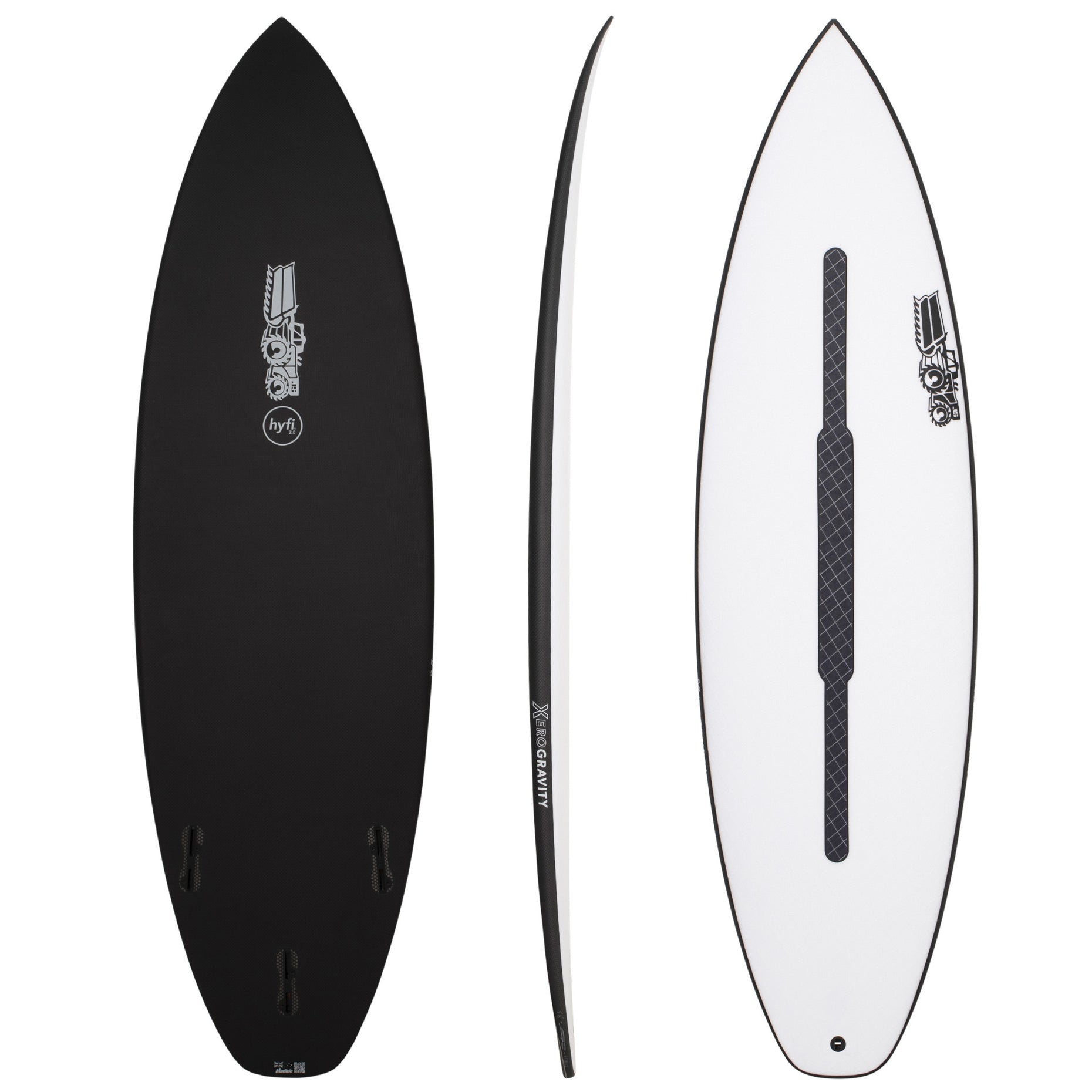 Xero Gravity 6'1" x 20" X 2 5/8" - 34.50L, Squash, 3x FCS 2 Fin Boxes ...