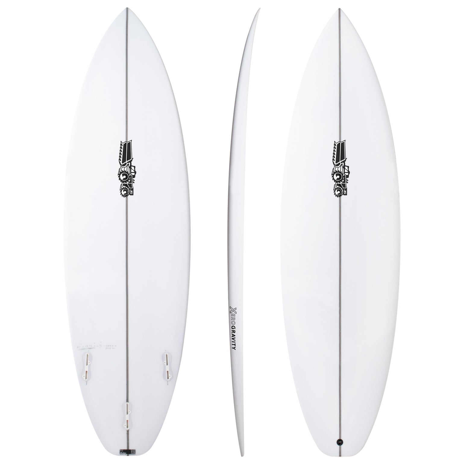 Xero Gravity 5'9" x 19" X 2 3/8" - 27.80L, Squash, 3x FCS 2 Fin Boxes ...
